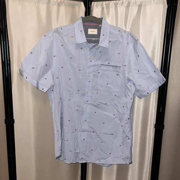 7 Diamonds | Shirts | 7 Diamonds Blue Casual Button Down Shirt With ...